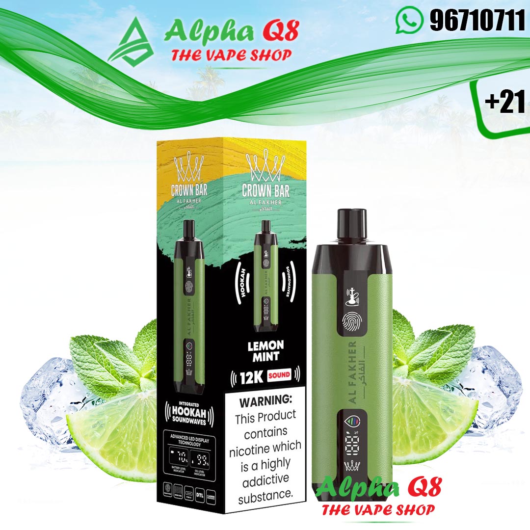 سحبة فيب الفاخر كراون بار ليمون منت 12K سحبه – نكهة منعشة